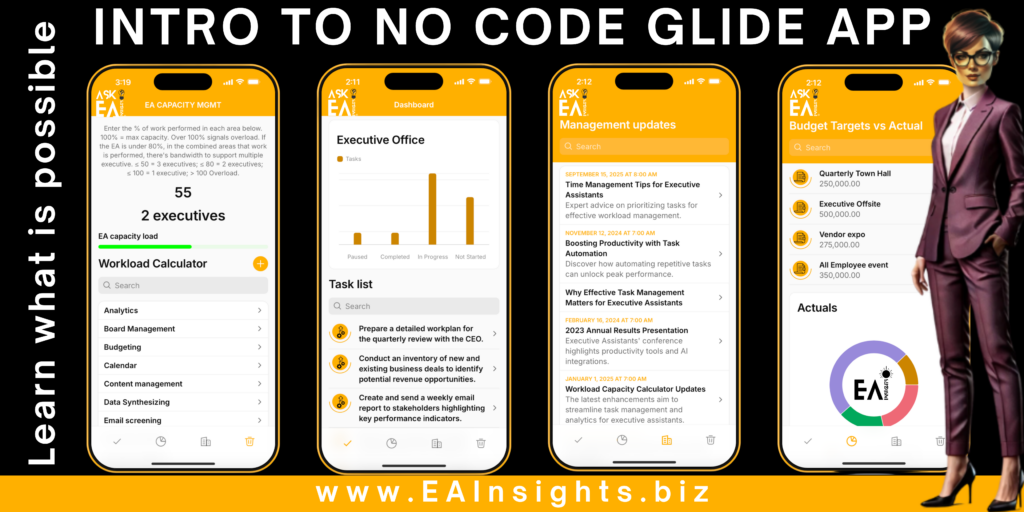 intro to no code glide app % - EA Insights